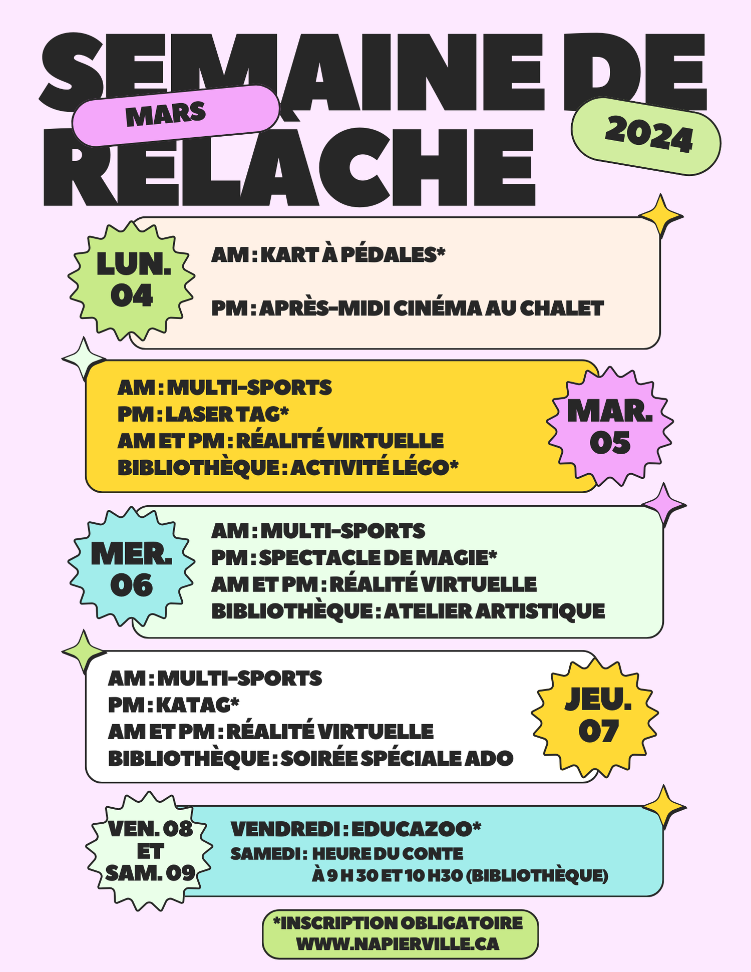 Relâche 2025 - Activités - Culture et loisirs - Municipalité de ...